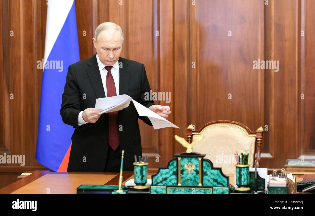 Moscow, Russia. 07 May, 2024. Russian President Vladimir Putin in his ...