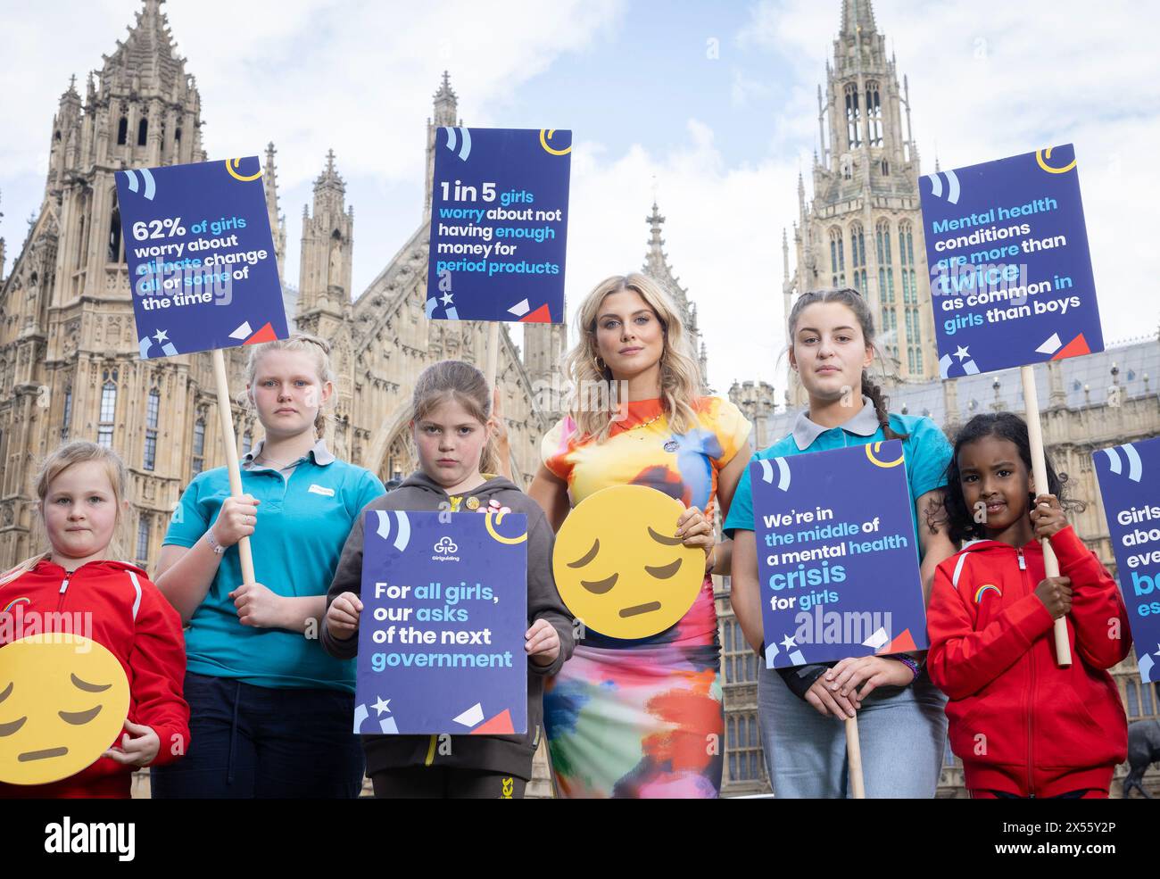 EDITORIAL USE ONLY Television presenter Ashley James with Girlguiding ...