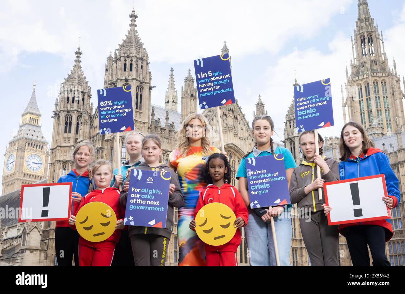 EDITORIAL USE ONLY Television presenter Ashley James with Girlguiding ...