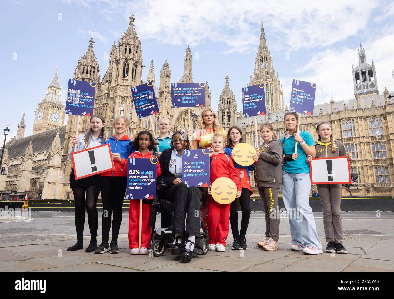 EDITORIAL USE ONLY Television presenter Ashley James with Girlguiding ...