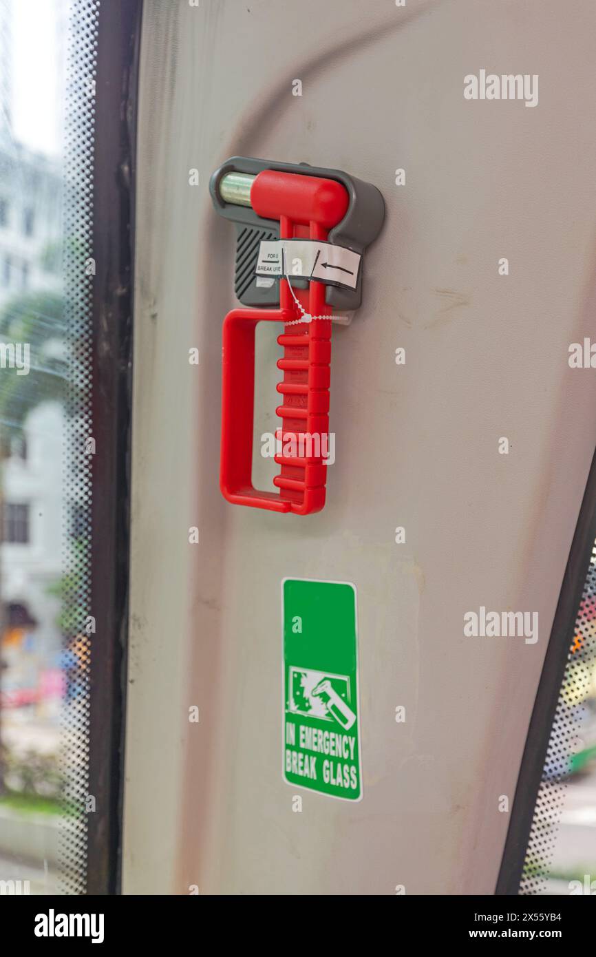 Emergency Break Glass Hammer With Safety Seal Public Transport Bus ...