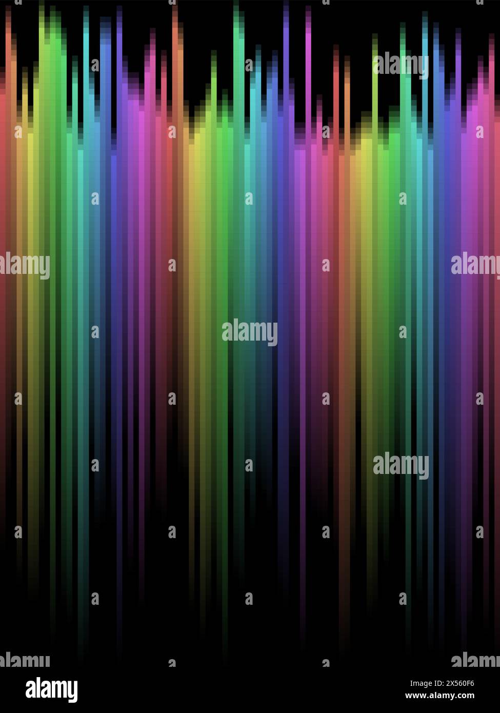Pastel rainbow stripes gradient with squares mosaic pattern, black ...
