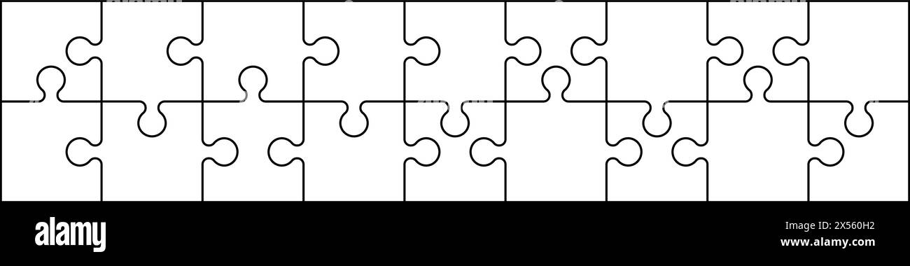 Jigsaw puzzle piece icon outline background. Line art style game ...