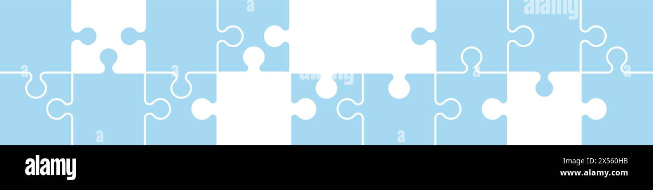Jigsaw puzzle template pieces, pattern for game backgrounds. Flat ...