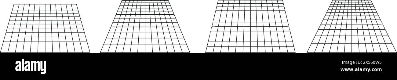 Grid pattern square lines perspective .Flat vector illustration ...
