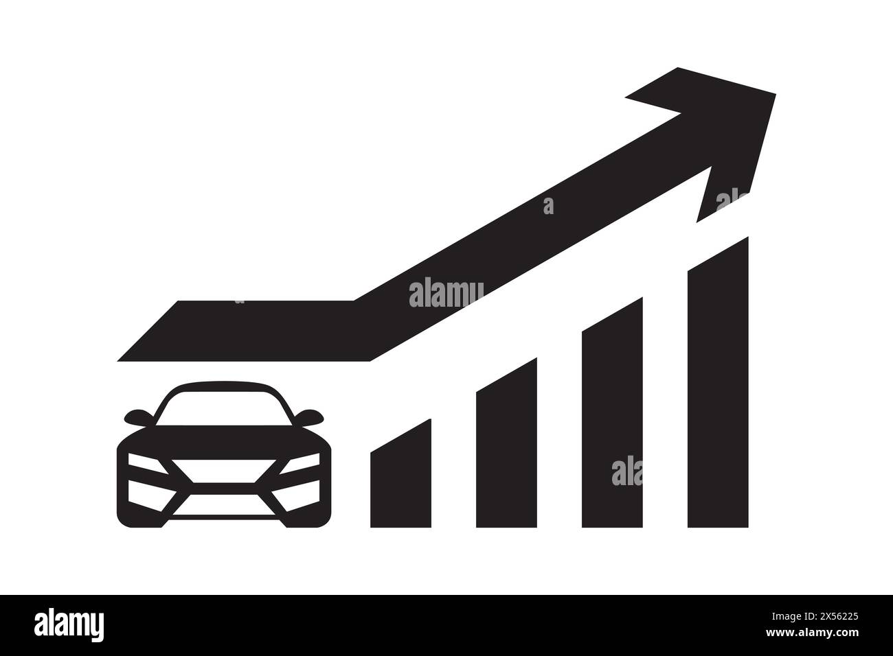 Car growing graph icon. Vector illustration Stock Vector Image & Art ...