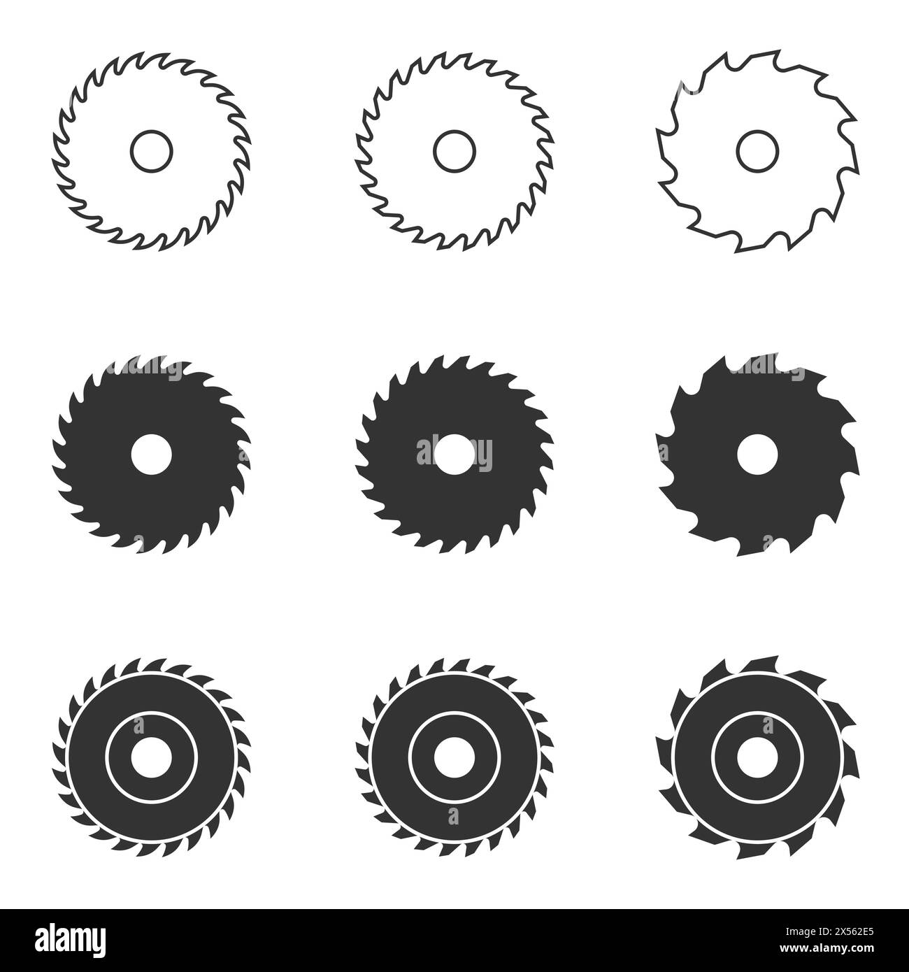 Circular blades icon set. Vector illustration Stock Vector Image & Art - Alamy