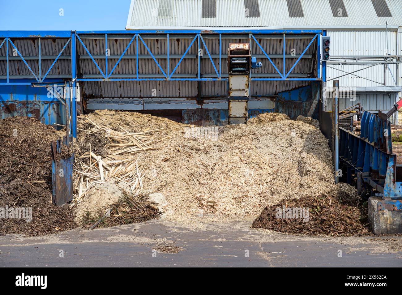 Waste material at Glennon Brothers Sawmill, Troon, South Ayrshire ...
