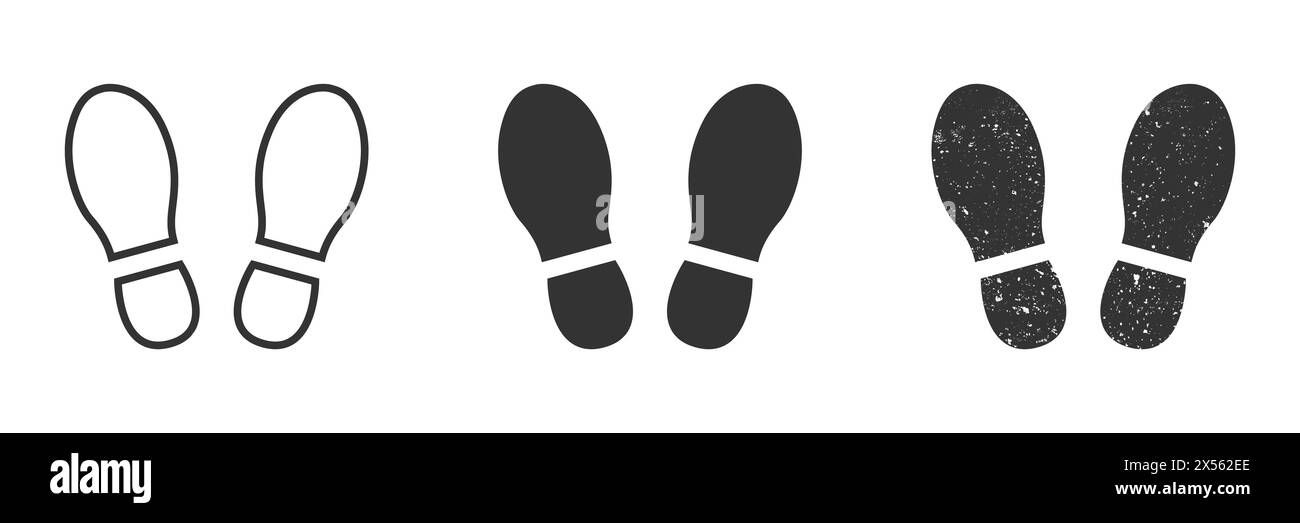 Shoe prints or Footprint icon. Vector illustration Stock Vector Image ...