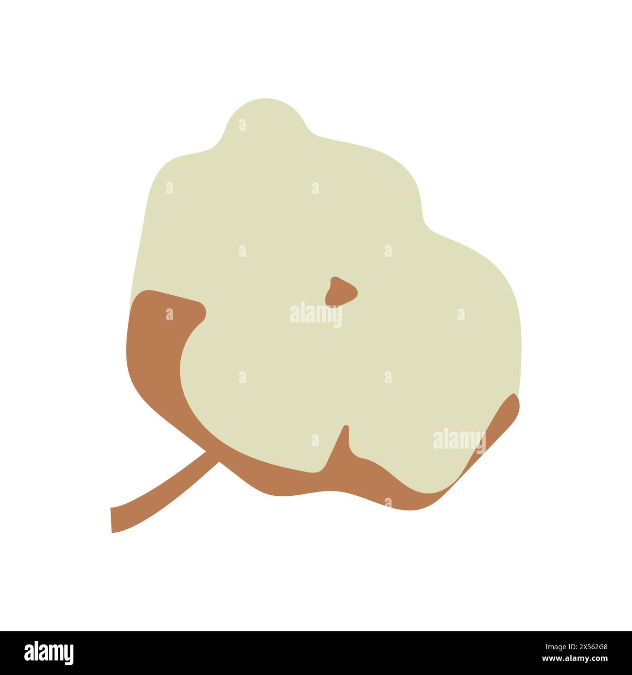 Cotton ball. Beige pastel symbol of natural eco organic textile, fabric ...