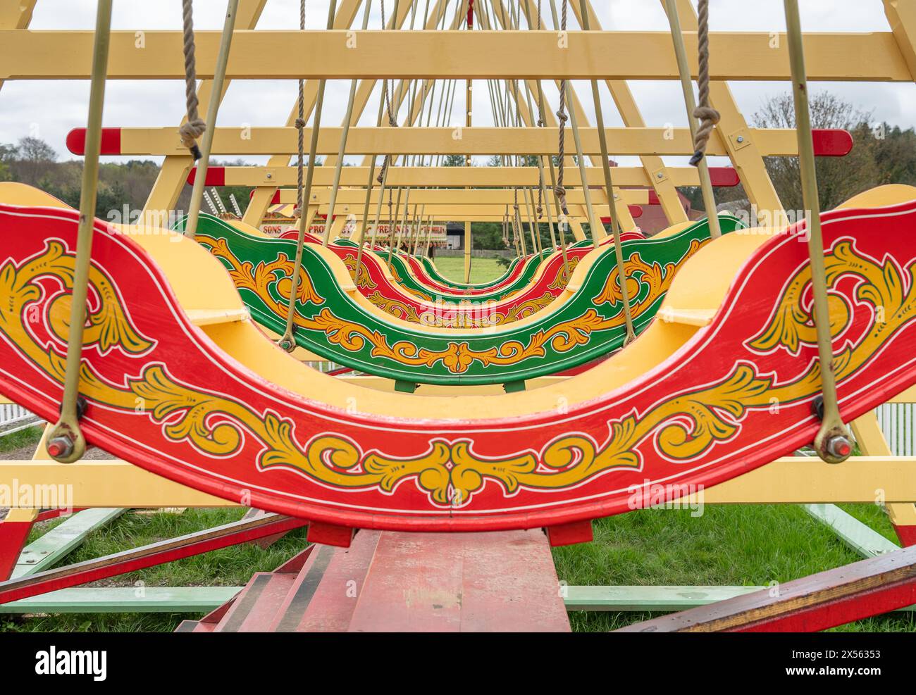 Swing Boat Fairground Rides at the Beamish Museum, County Durham ...