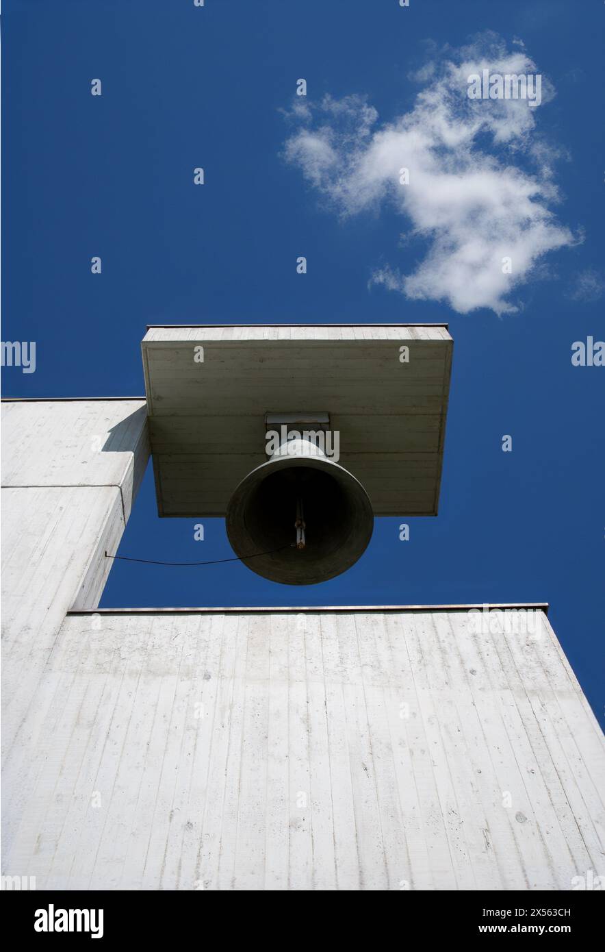 Architectural marvel: modern church bell tower Stock Photo - Alamy