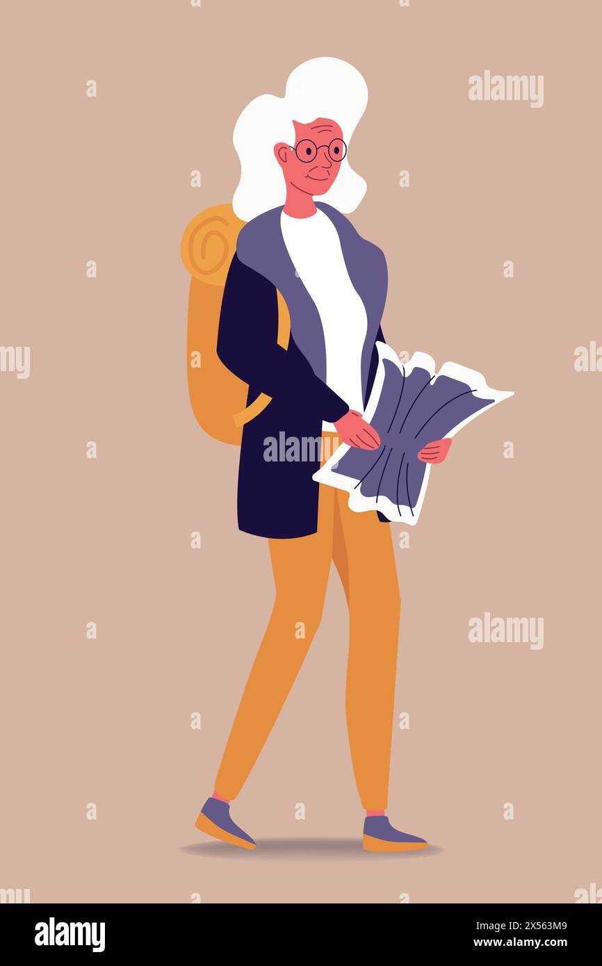 Senior woman happy new Stock Vector Images - Alamy