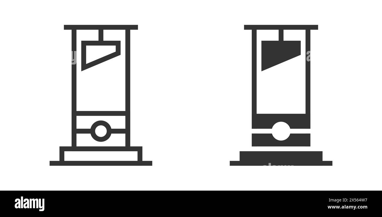 Guillotine icon isolated on a white background. Vector illustration ...