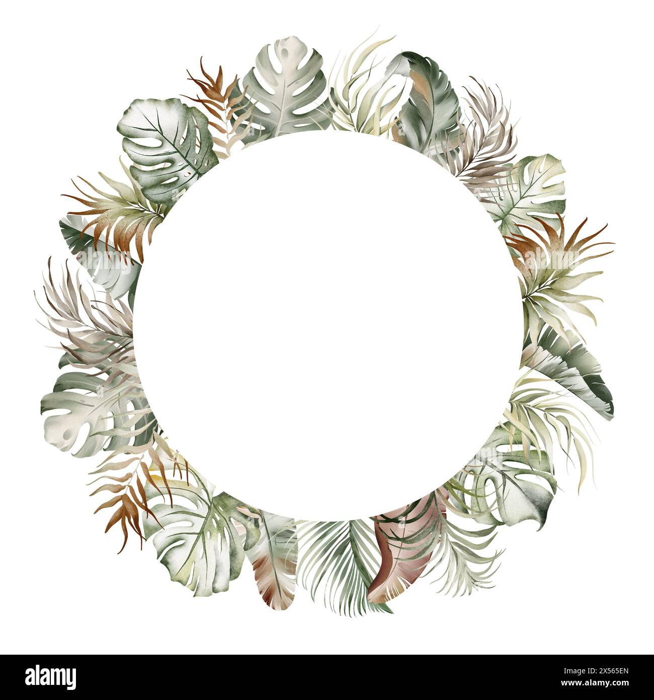 Watercolor background templates leaf Cut Out Stock Images & Pictures ...