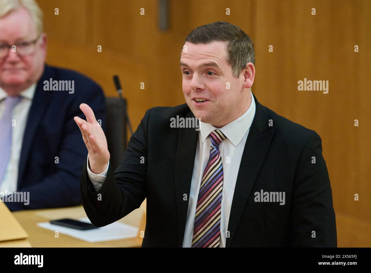 Edinburgh Scotland, UK 07 May 2024. Douglas Ross at the Scottish ...