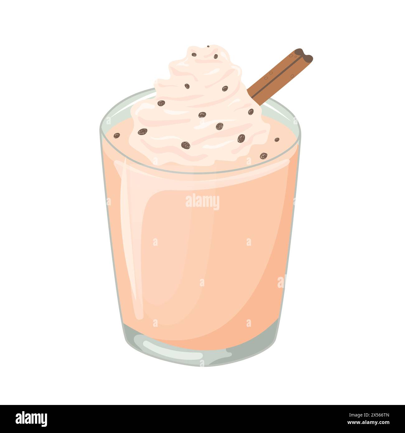 Eggnog vector illustration. Flat icon isolated on white background ...