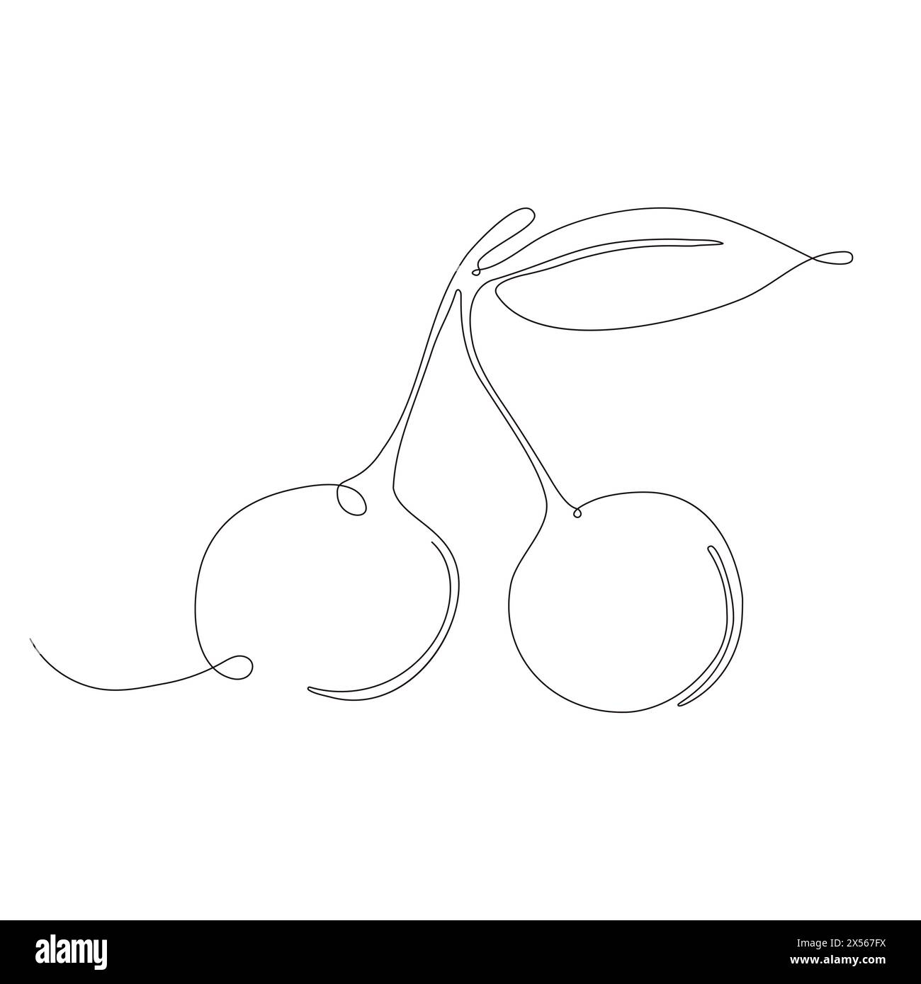 Cherry minimalist drawing hi-res stock photography and images - Alamy