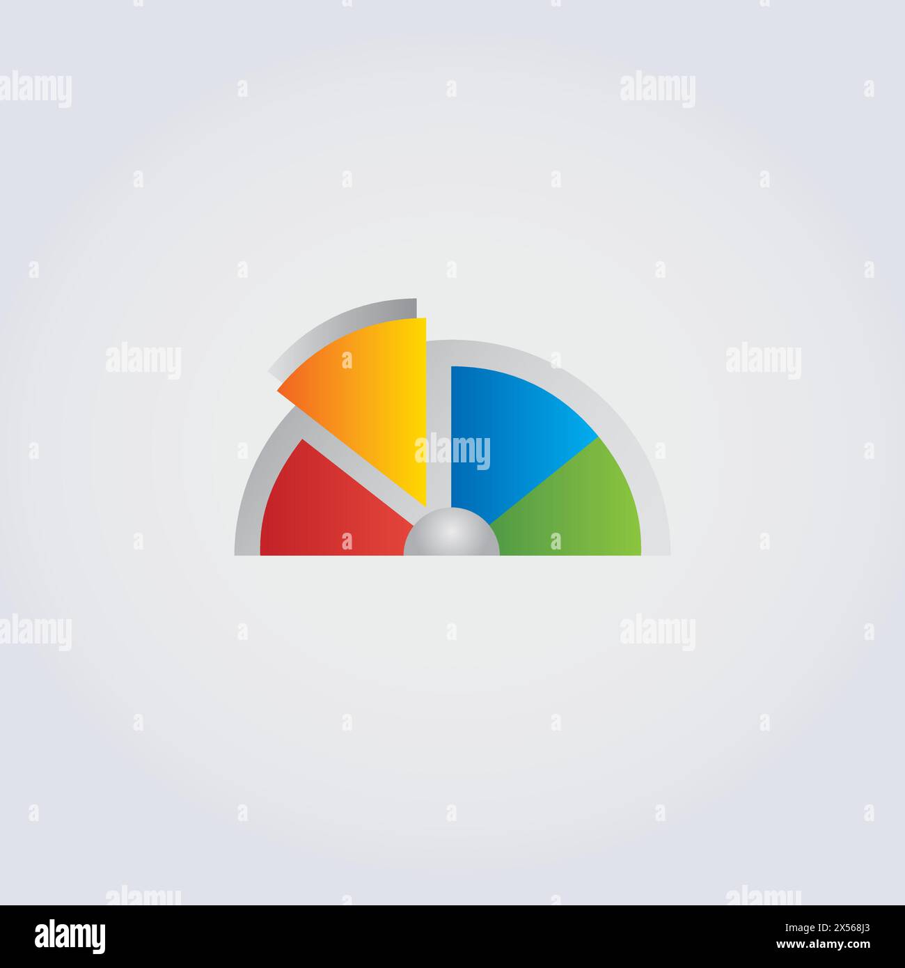 Chart Diagram Icons Abstract Illustrations Wheel, Pyramid, Circle ...
