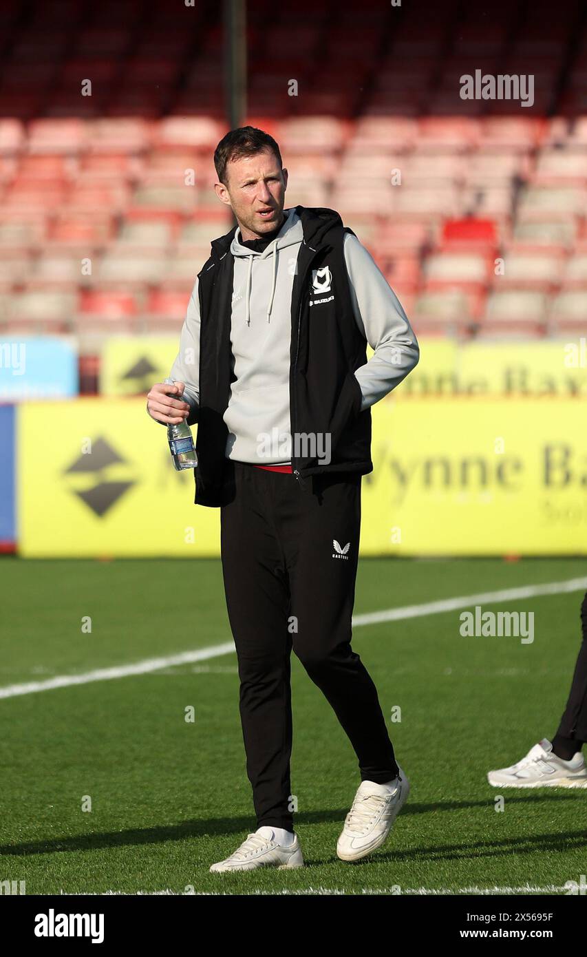 Milton Keynes Dons’ manager Mike Williamson arrives ahead of the Sky ...