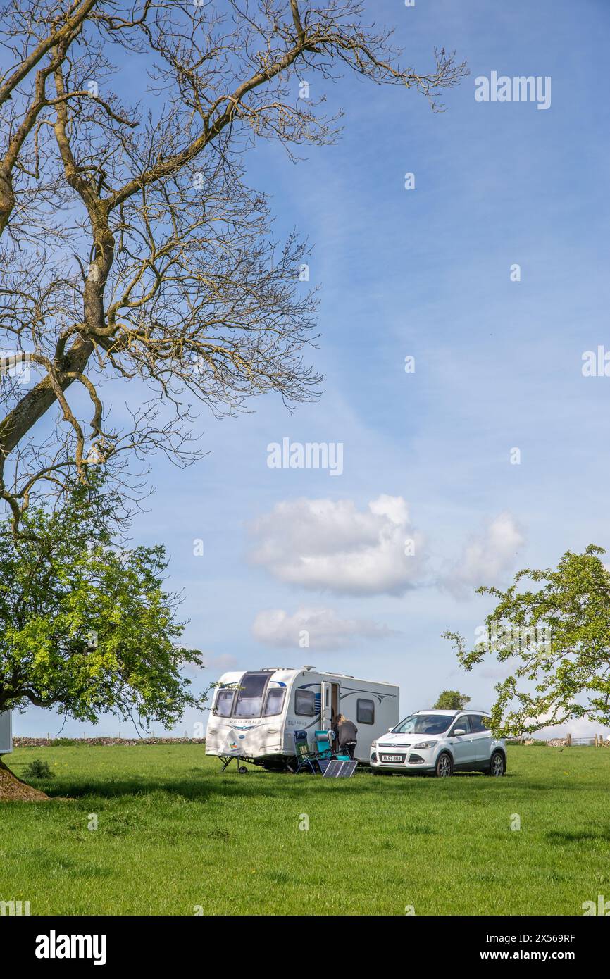 Caravans on a caravan rally with the camping and caravan club in the ...