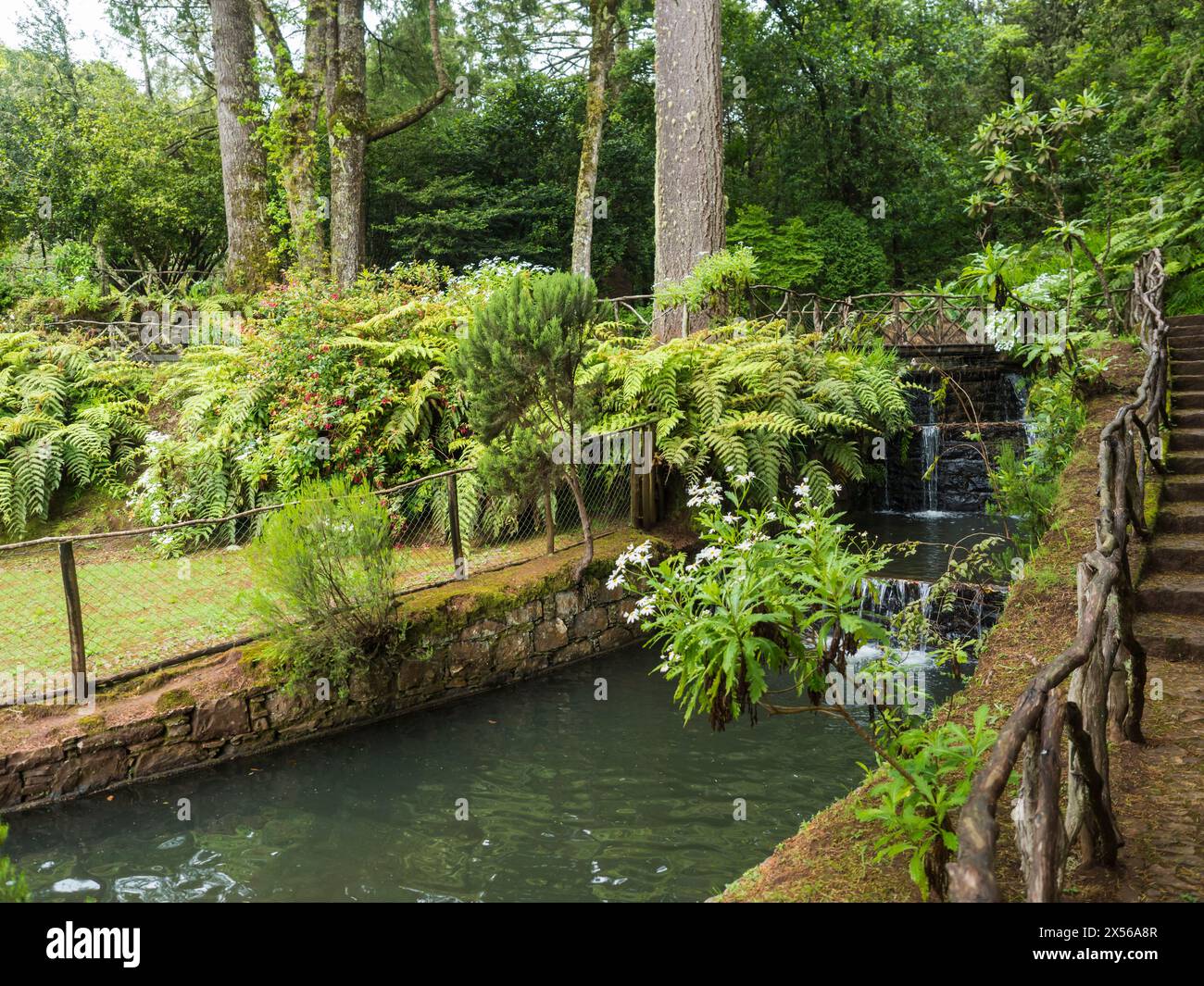Water cascade and steps at Parque das Queimadas, the starting point of ...