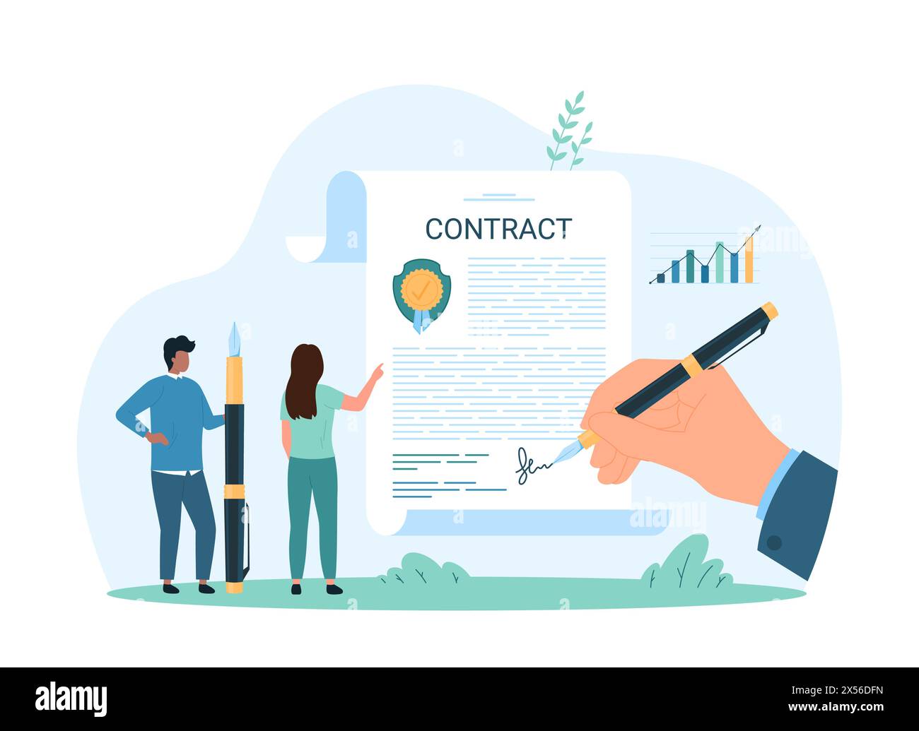 Signing of the covenant Stock Vector Images - Alamy