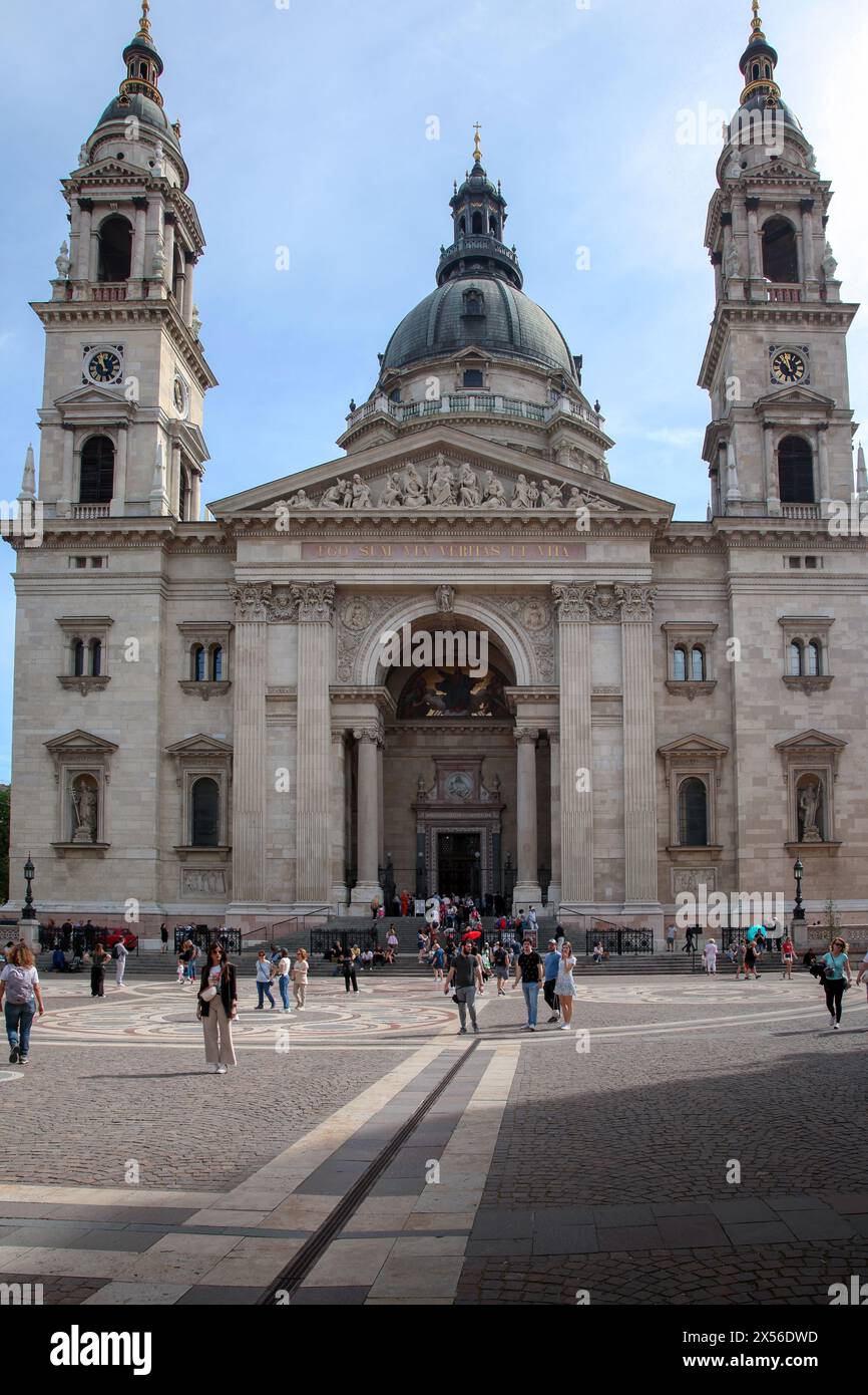 St. Stephen's Basilica, a famous Roman Catholic temple of neoclassical ...