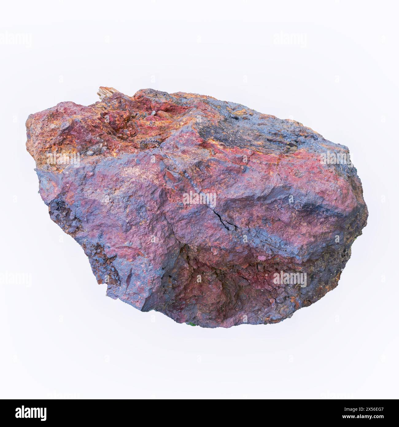 Natural specimen of hematite - common mineral form of iron oxide Fe2O3 ...