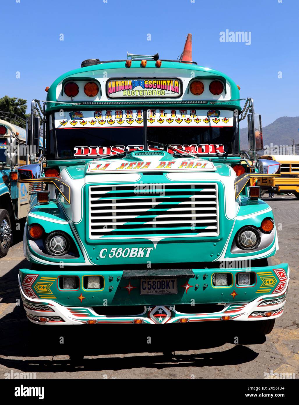 'Chicken Bus'. Antigua, Guatemala. Refurbished retired U.S. school bus ...
