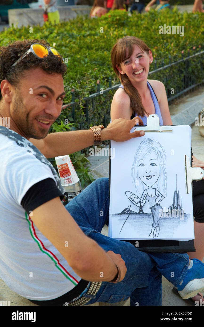 Drawing cartoons. Paris. France. Europe Stock Photo - Alamy