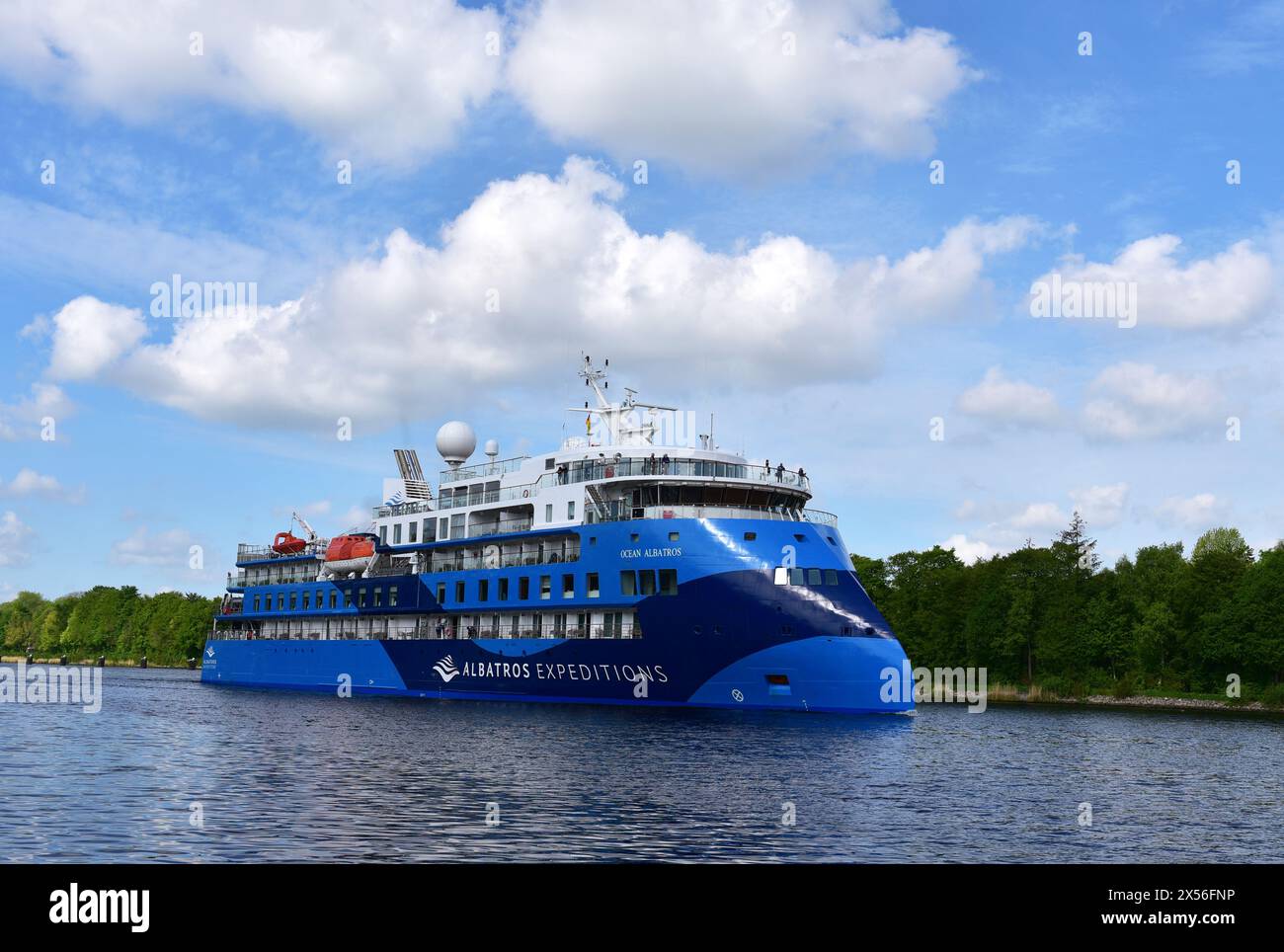 Cruise Ship Ocean Albatros In The Kiel Canal Stock Photo - Alamy