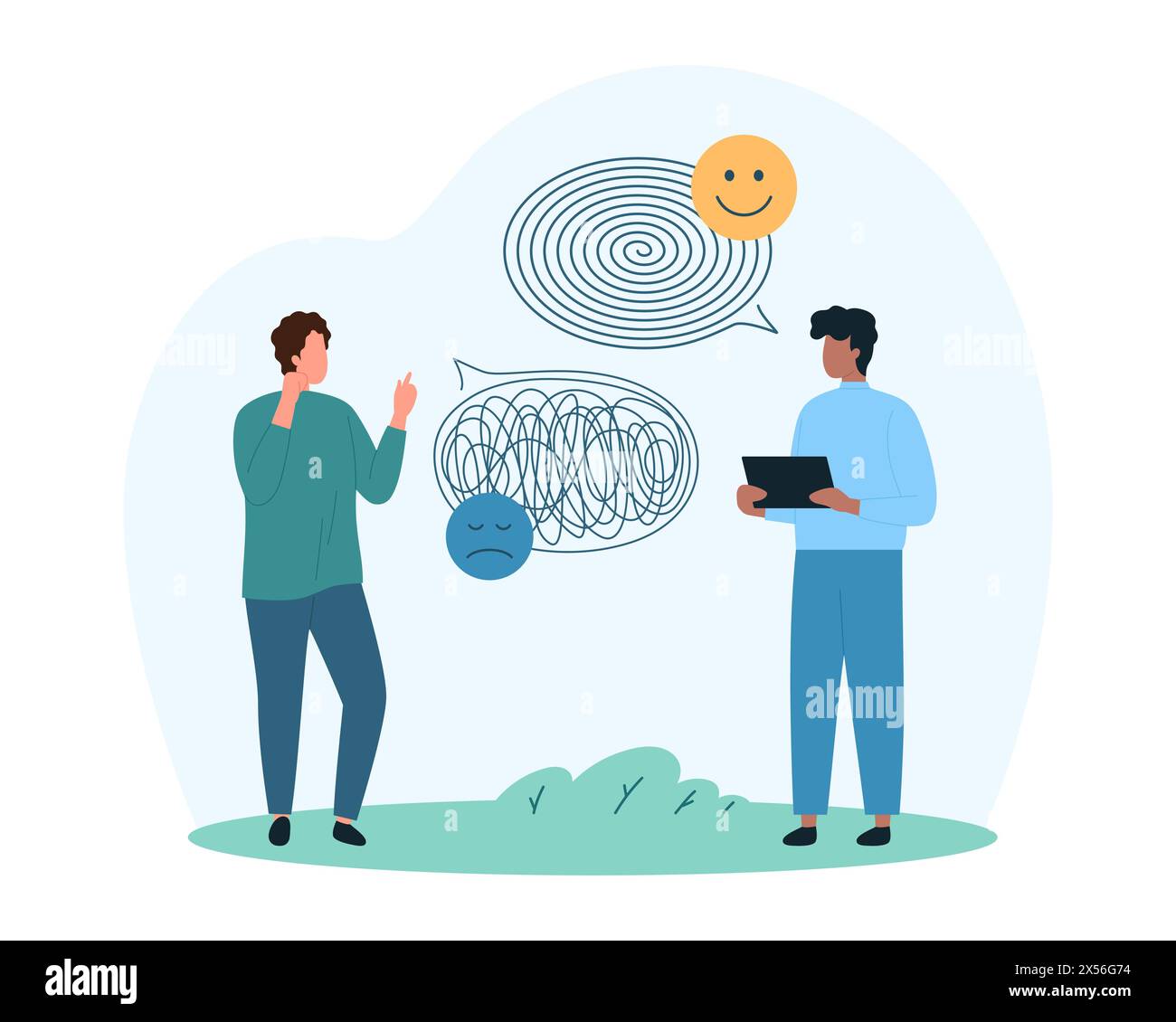 Mental health therapy, psychologists support of patient and ...