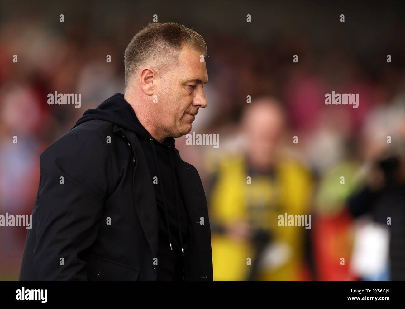 Crawley Town manager Scott Lindsey prior to kick off in the Sky Bet ...