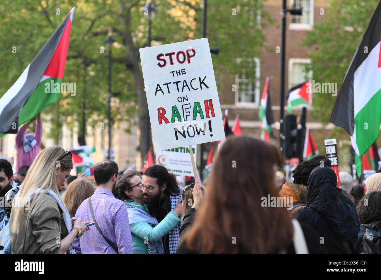 London, England, UK. 7th May, 2024. Pro-Palestine protesters stage an ...