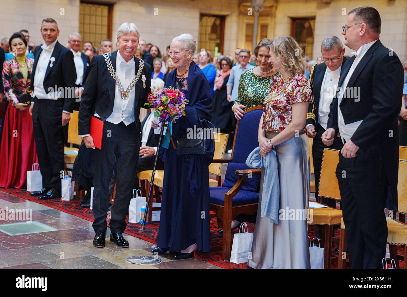 Copenhagen, Denmark. 07th May, 2024. Queen Margrethe with Chairman of ...