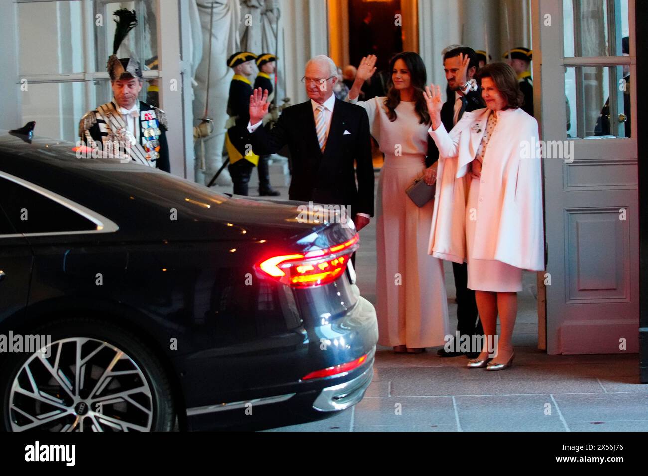 Stockholm, Denmark. 07th May, 2024. King Carl 16 Gustaf, Princess Sofia ...