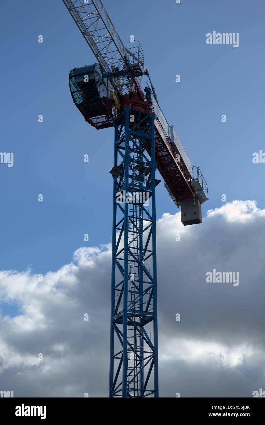 Construction crane in action, building and civil engineering Stock ...