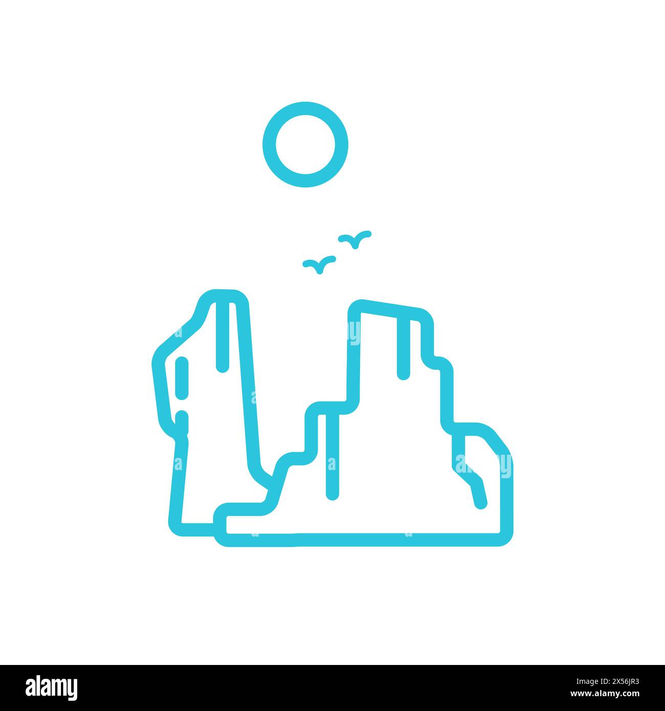 Canyon icon. isolated on white background. From blue icon set Stock ...