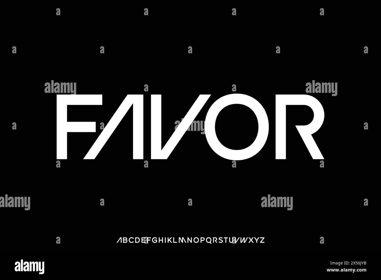 Modern elegant sans serif alphabet display font vector. Favor typography style Stock Vector ...