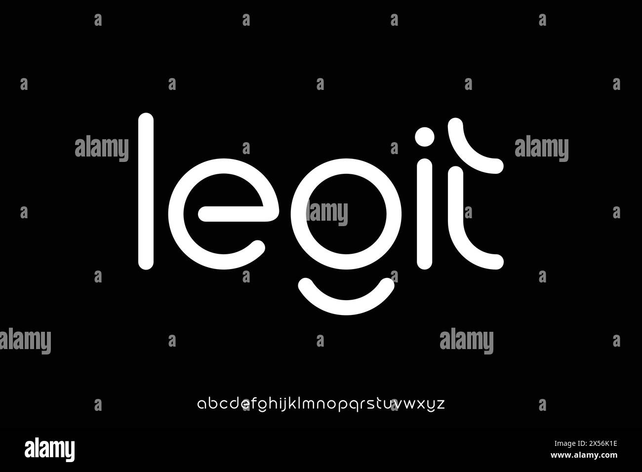 Creative elegant sans serif alphabet display font vector. Modern clean typeface Stock Vector ...