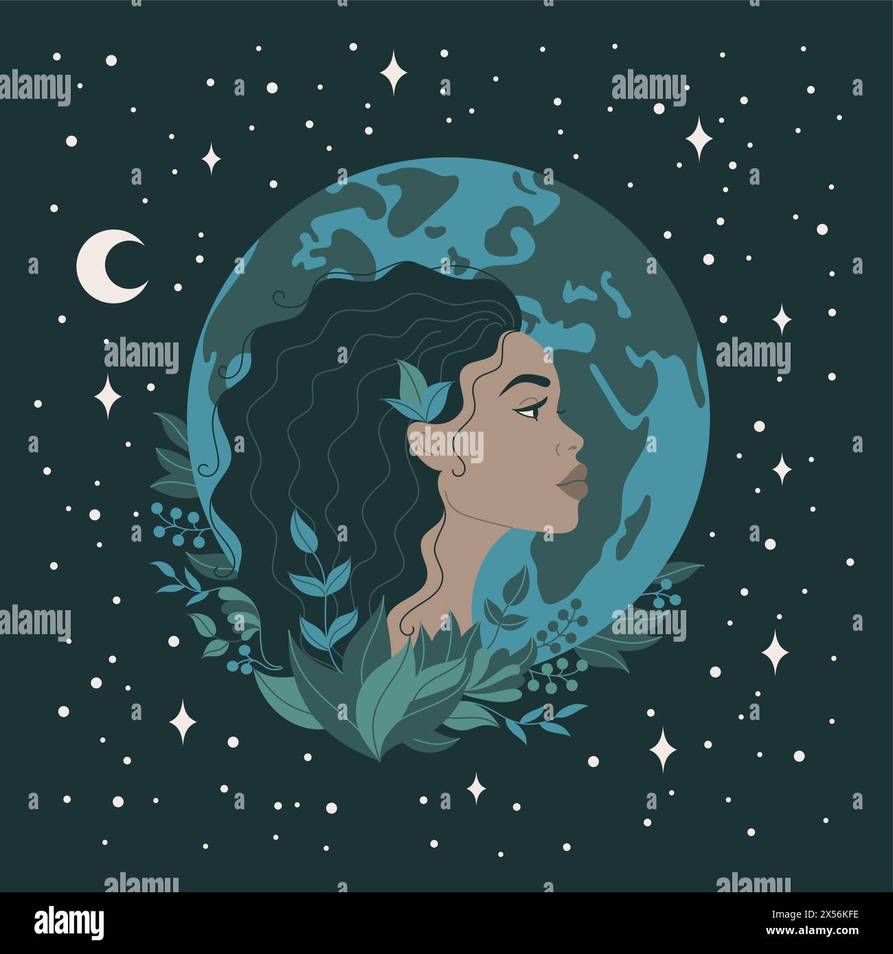 Celestial women Stock Vector Images - Alamy