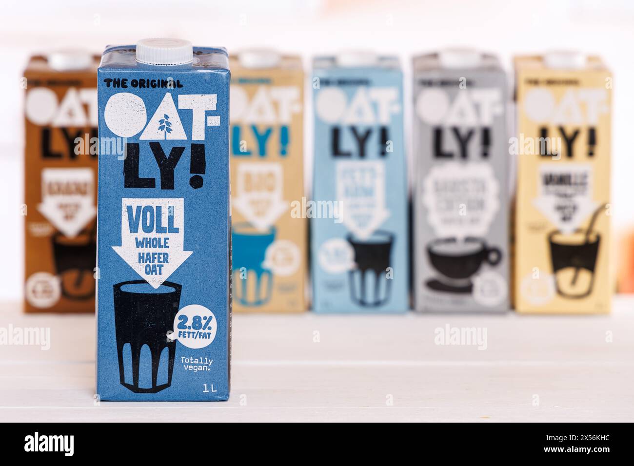 Stuttgart, Germany - March 4, 2024: Oatly Vegan Oat Milk Milk ...