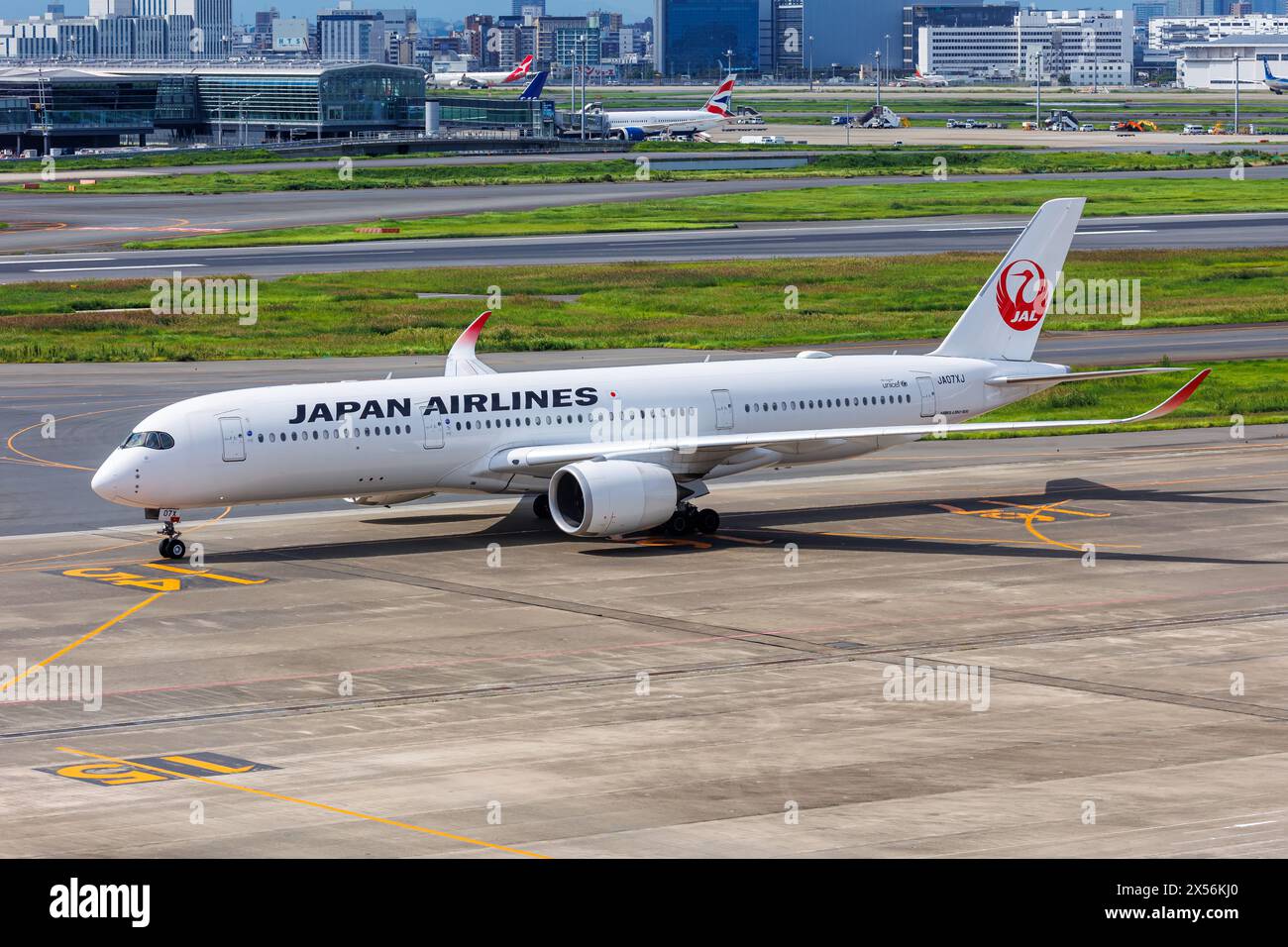 Tokyo, Japan - September 25, 2023: A JAL Japan Airlines Airbus A350-900 Aircraft With The ...