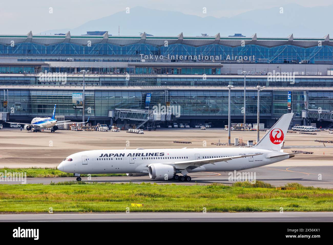 Tokyo, Japan - September 25, 2023: A Boeing 787-9 Dreamliner Aircraft Of JAL Japan Airlines With ...
