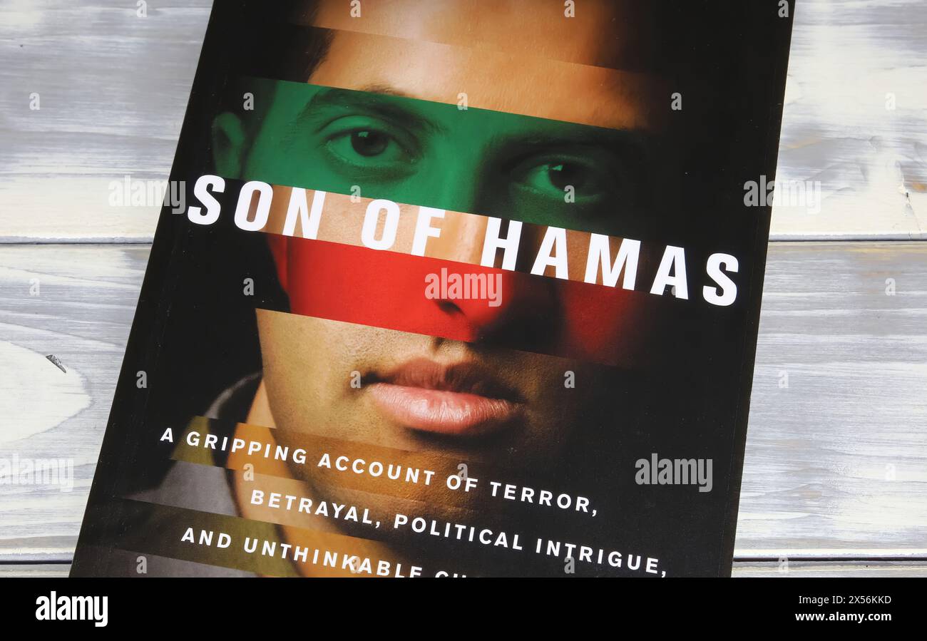 Viersen, Germany - May 1. 2024: Closeup of Mosab Hassan Yousef book ...