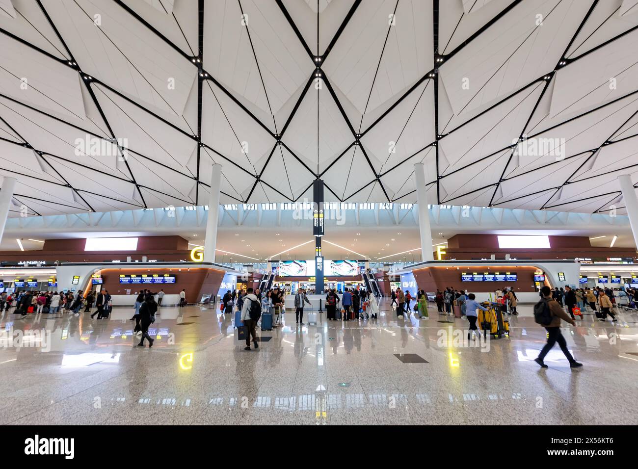 Chengdu, China - April 9, 2024: Terminal Of Tianfu Airport (TFU) In ...