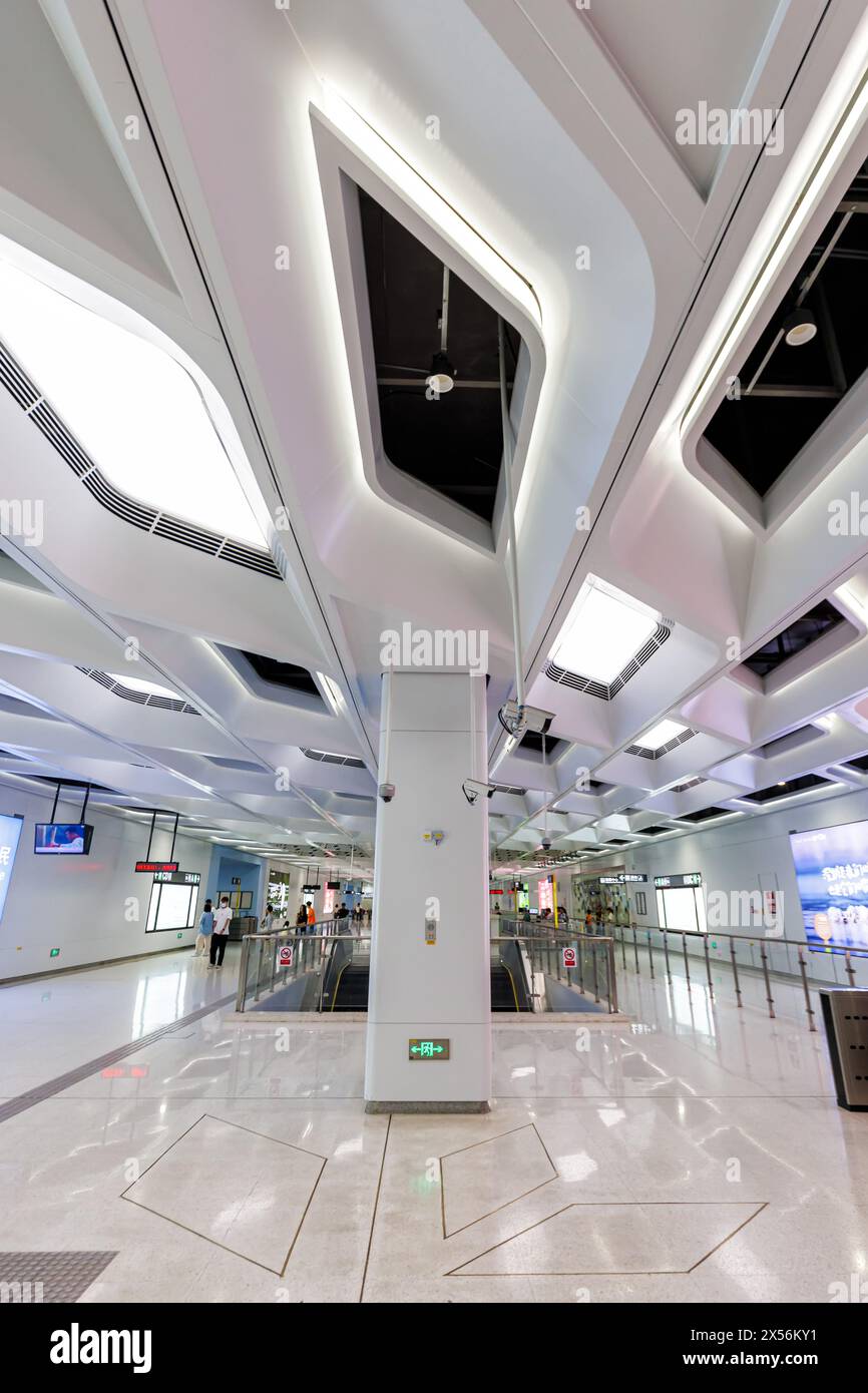 Shenzhen, China - April 4, 2024: Shenzhen Metro Underground Station ...