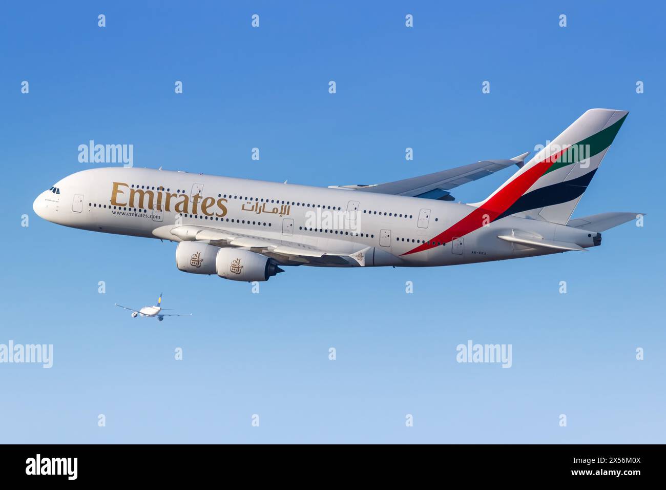 Munich, Germany - February 6, 2024: An Emirates Airbus A380-800 ...