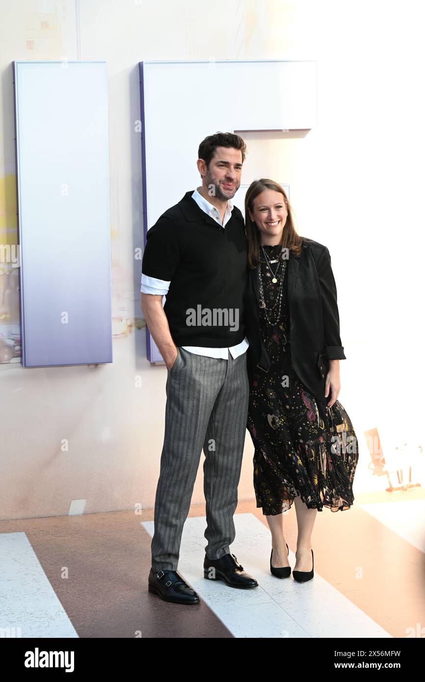 LONDON, ENGLAND, UK - MAY 07 2024: John Krasinski, Allyson Seeger ...